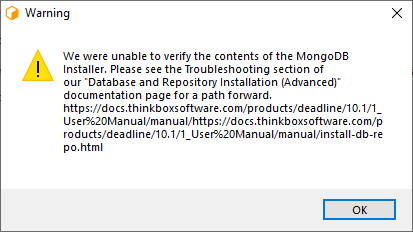 Database and Repository Installation (Advanced) — Deadline 10.3.1.4 documentation